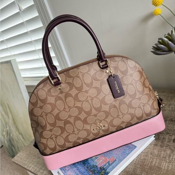 Coach | Bags | Coach F57494 Sierra Satchel Handbag Large In Colorblock ...